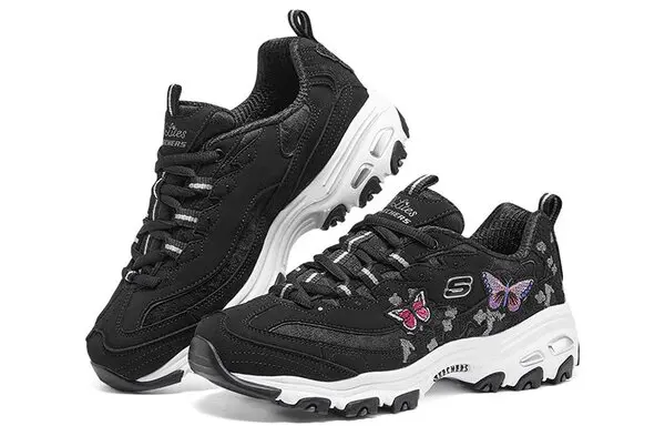 Sketchers D'lites Sneakers With Butterfly Embellishments
