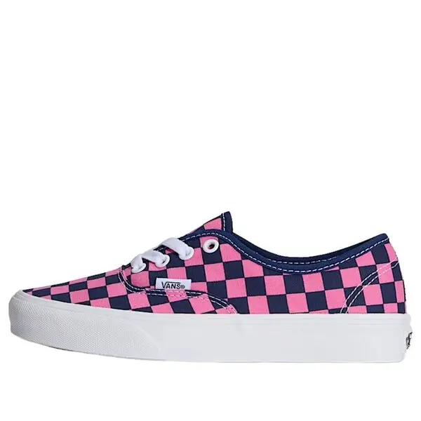 VANS Authentic Checkerboard "deep Indigo Blue Fizz Pink" Lace-up Sneakers - Deep Indigo Blue/fizz Pink
