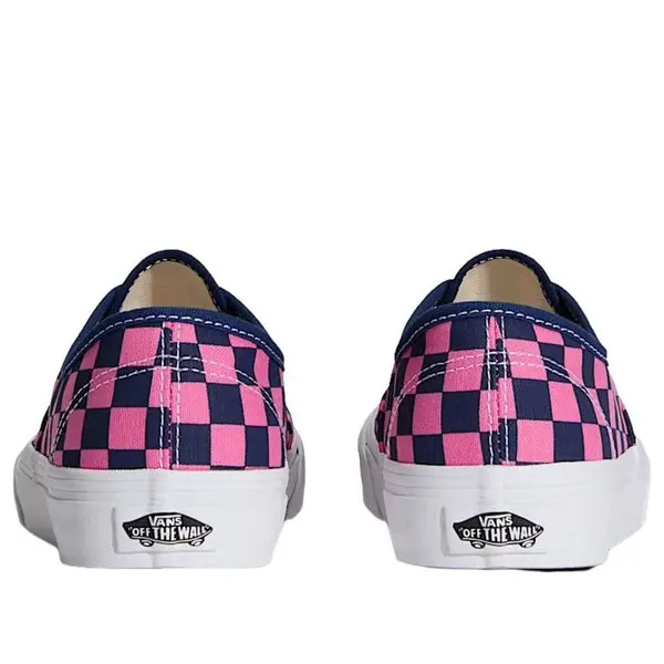 VANS Authentic Checkerboard "deep Indigo Blue Fizz Pink" Lace-up Sneakers - Deep Indigo Blue/fizz Pink