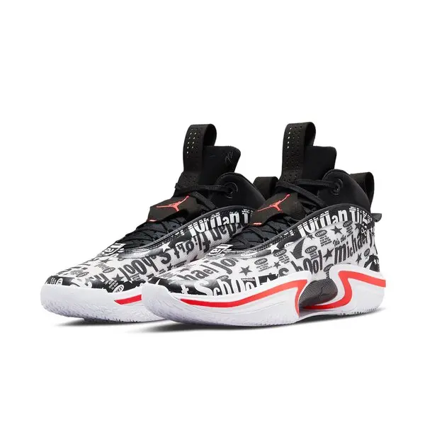 JORDAN 36 Pf 'flight School' High Top Sneakers - Black/white/red