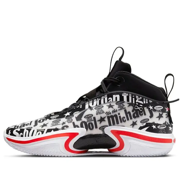 JORDAN 36 Pf 'flight School' High Top Sneakers - Black/white/red
