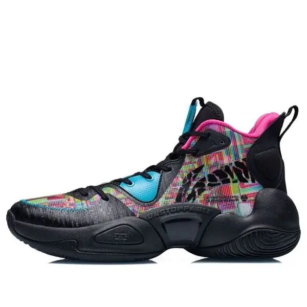 LI-NING Power Multi-color High-top Sneakers - Black/multi-color