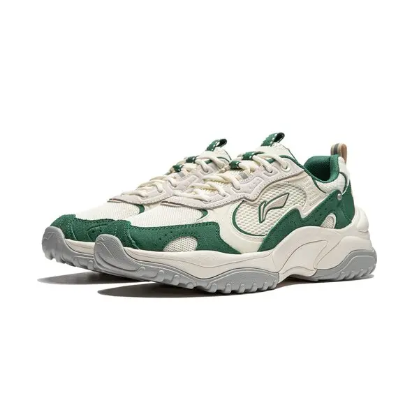 LI-NING Churui "beige Green" Sneakers - Beige/green