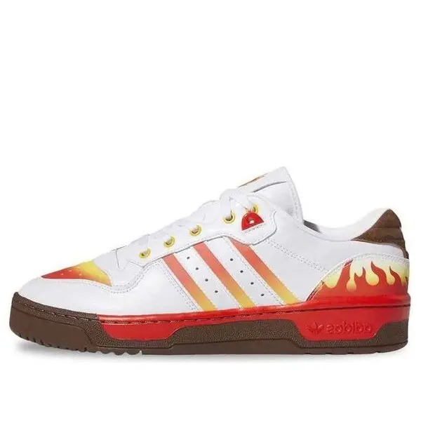 Adidas X Demon Slayer Rivalry Low "rengoku" Sneakers - White/red