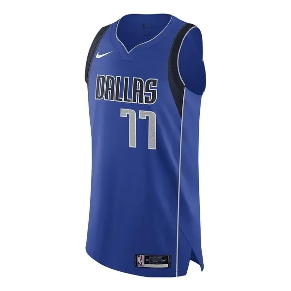 Nike X Nba Dallas Mavericks 2020 Icon Edition Jersey Luka Doncic 77 - Blue/white