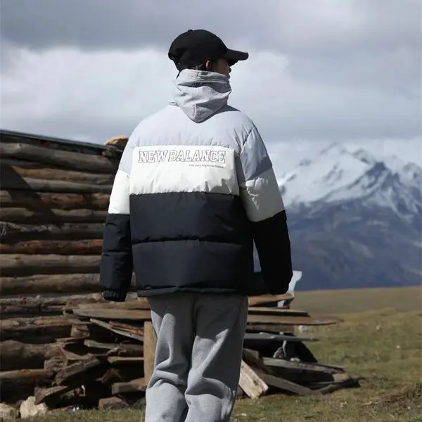 NEW BALANCE Down Jacket - Black/white/grey
