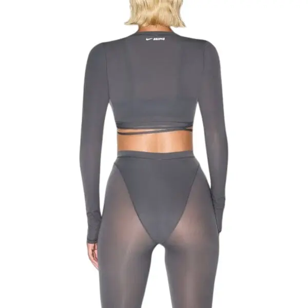 Nike X Skims Weightless Layers Long-sleeve Wrap Top