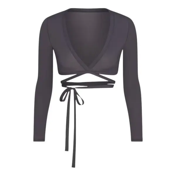 Nike X Skims Weightless Layers Long-sleeve Wrap Top