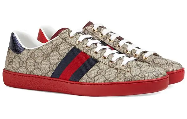Gucci Ace Gg Supreme Sneakers - Tan