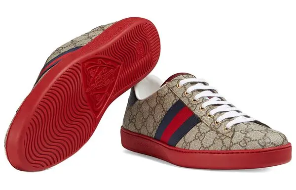 Gucci Ace Gg Supreme Sneakers - Tan