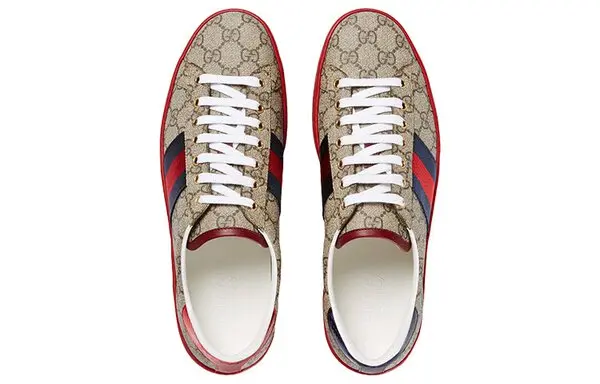 Gucci Ace Gg Supreme Sneakers - Tan