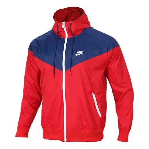 Nike Windrunner Hooded Jacket - Red/blue