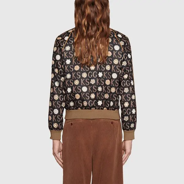 Gucci Gg Patterned Track Jacket - Black/ivory