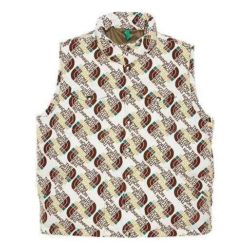 Gucci X The North Face Down Vest - Ivory/brown
