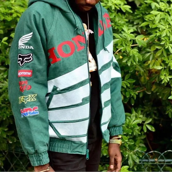 Supreme X Honda Fox Racing Puffy Zip Up Jacket