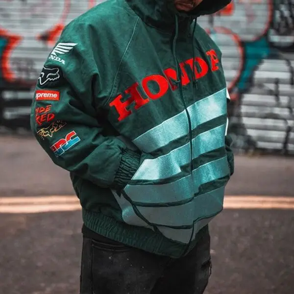 Supreme X Honda Fox Racing Puffy Zip Up Jacket