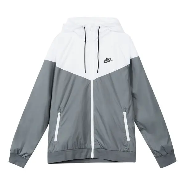 Nike Windrunner Full-zip Jacket - White/grey