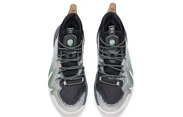 ANTA Shock Wave 2 High-top Sneakers - Black/grey/green