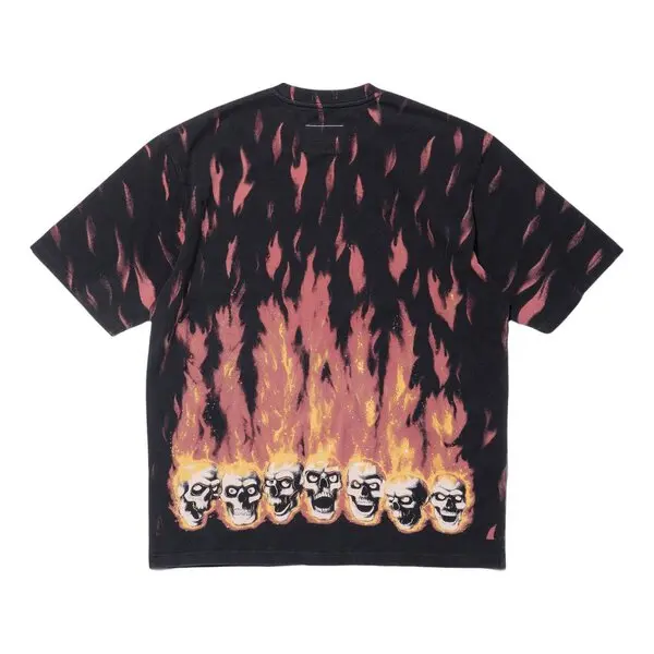Supreme X Mm6 Maison Margiela Liquid Blue Oversized T-shirt 'black Red - Black/red