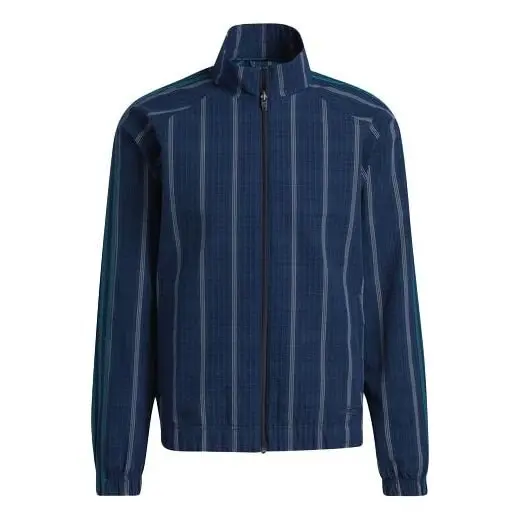 Adidas Originals Plaid Stand Collar Track Jacket