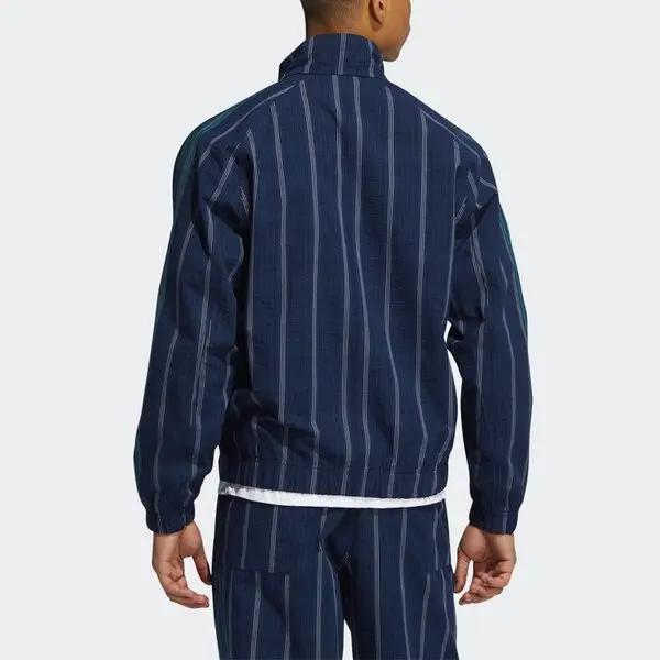 Adidas Originals Plaid Stand Collar Track Jacket
