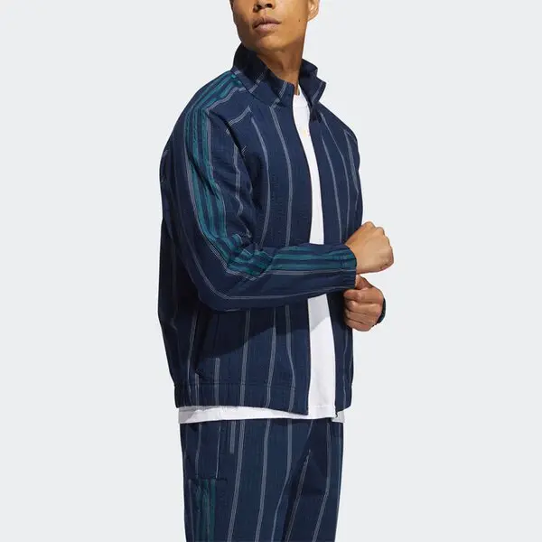 Adidas Originals Plaid Stand Collar Track Jacket