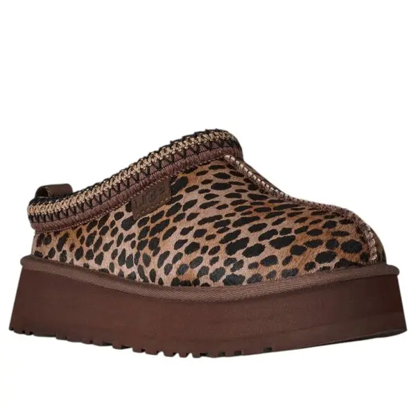 UGG Tazz Leopard Print Mule Slipper - Dark Brown