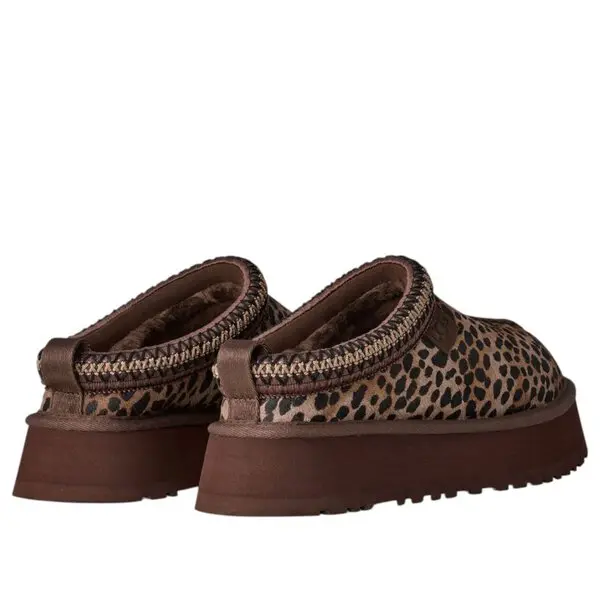 UGG Tazz Leopard Print Mule Slipper - Dark Brown