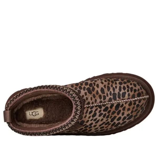 UGG Tazz Leopard Print Mule Slipper - Dark Brown