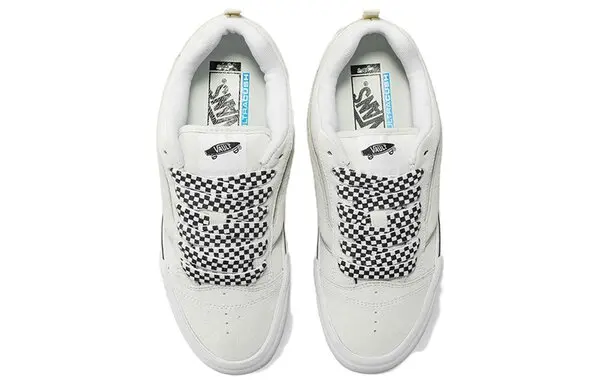 VANS Knu Skool Sneakers With Checkerboard Detailing - White/black