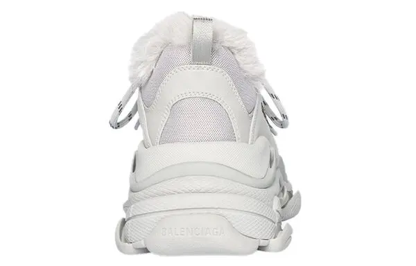 Balenciaga Triple S Sneakers With Faux Fur Accents