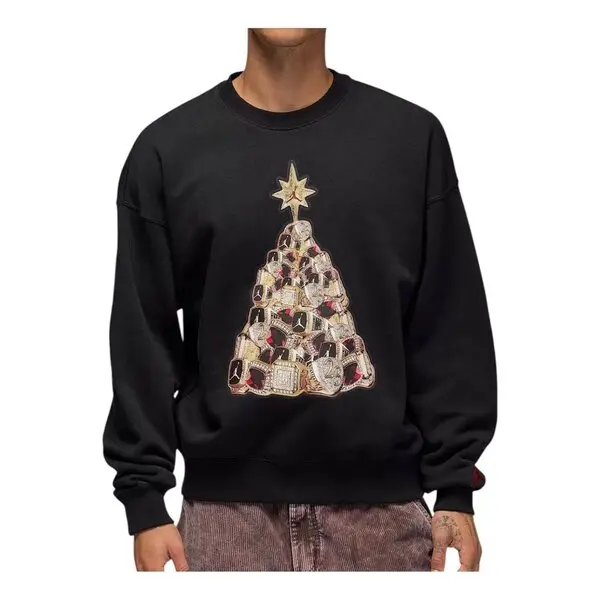 JORDAN Long Sleeve Sweatshirt Rings Tree - Black