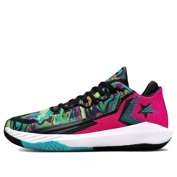 CONVERSE Chuck Taylor All Star Bb Jet Low "marbled" Athletic Sneakers - Pink/black/blue