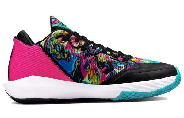 CONVERSE Chuck Taylor All Star Bb Jet Low "marbled" Athletic Sneakers - Pink/black/blue
