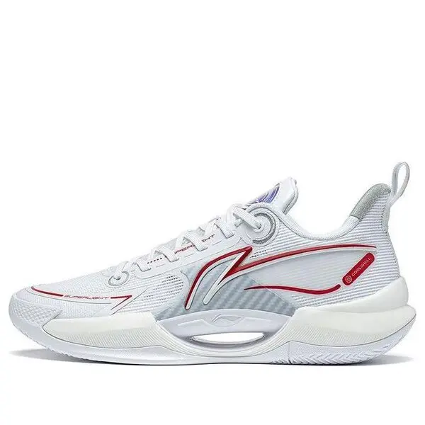 LI-NING Superlight V2 Basketball Sneakers - White/red