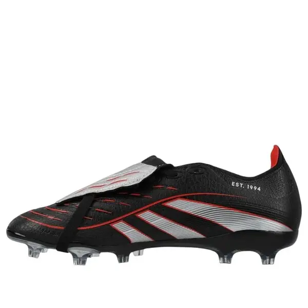 Adidas Predator League Fold-over Tongue Fg/mg Sneakers - Core Black/silver Metallic/vivid Red