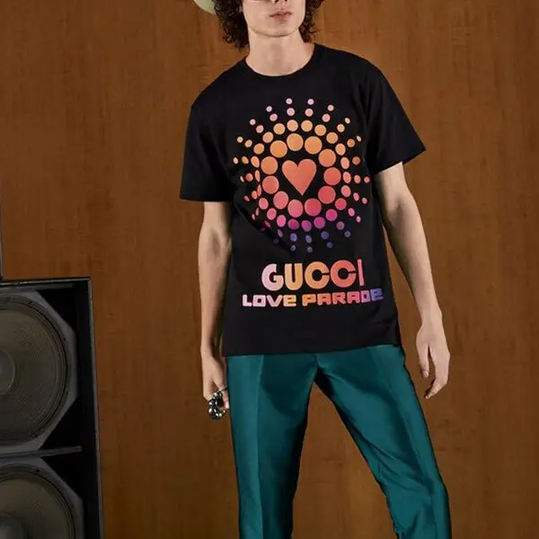 Gucci Love Parade Cotton T-shirt - Black