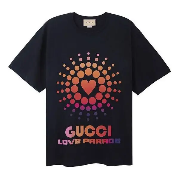 Gucci Love Parade Cotton T-shirt - Black