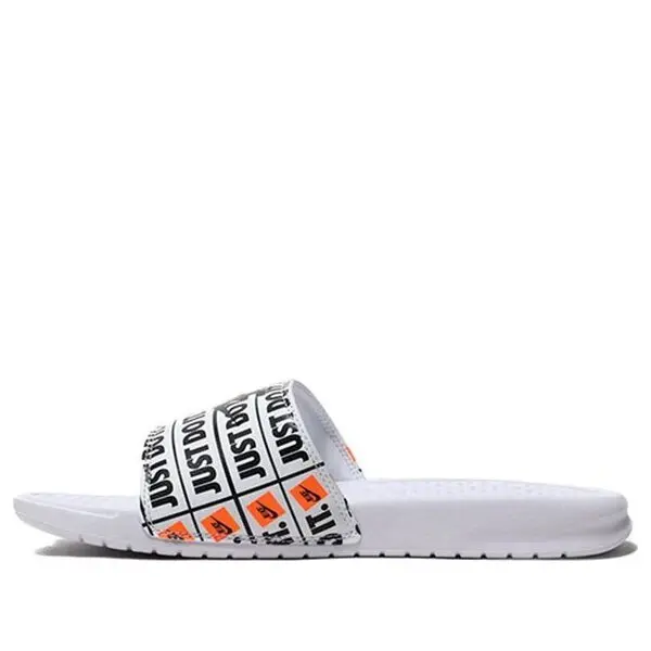Nike Benassi Slide "just Do It Print - Black/white