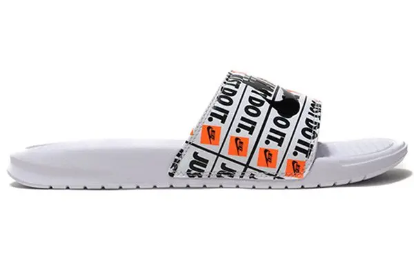 Nike Benassi Slide "just Do It Print - Black/white