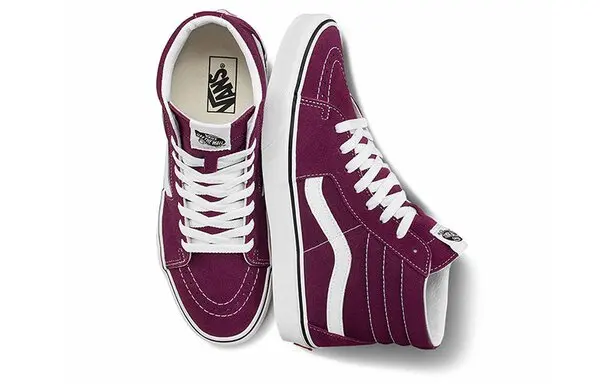 VANS Sk8-hi Lace Up Skate Shoes - Purple
