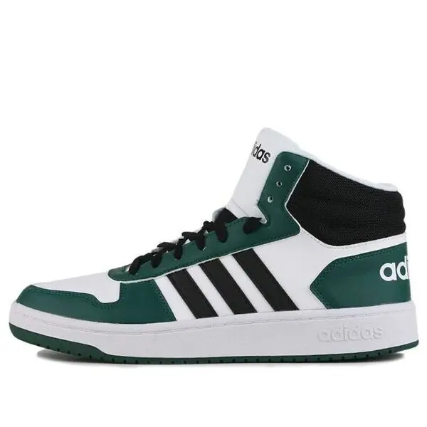 Adidas Hoops 2.0 Mid Sneakers - Black/green