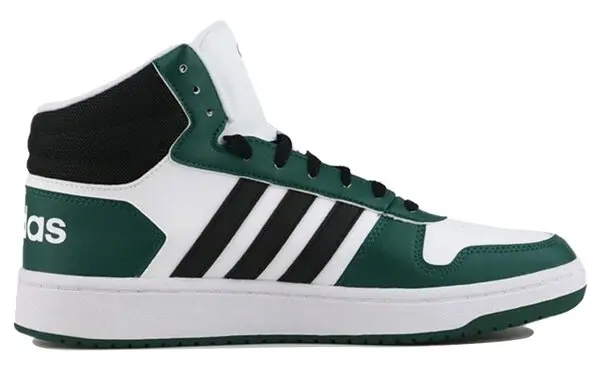 Adidas Hoops 2.0 Mid Sneakers - Black/green