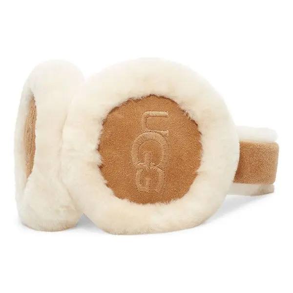 UGG Sheepskin Embroidery Earmuff - Chestnut
