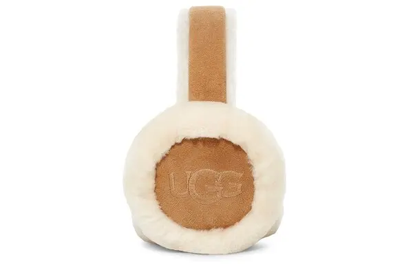 UGG Sheepskin Embroidery Earmuffs - Chestnut