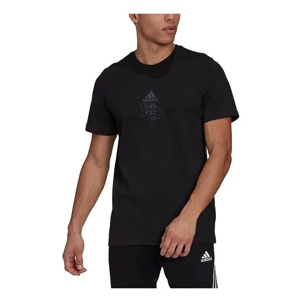 Adidas Tech Refl Tee M Running Athleisure Casual Sports Round Neck Short Sleeve - Black