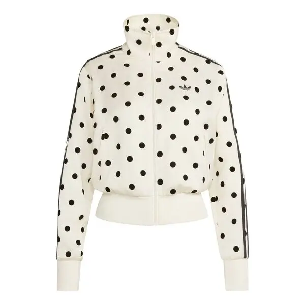 Adidas Satin Polka Dots Track Jacket - Off White