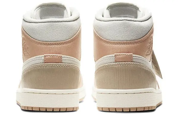 JORDAN 1 Mid Sneakers - Sail/light Bone-string-shimmer Voile