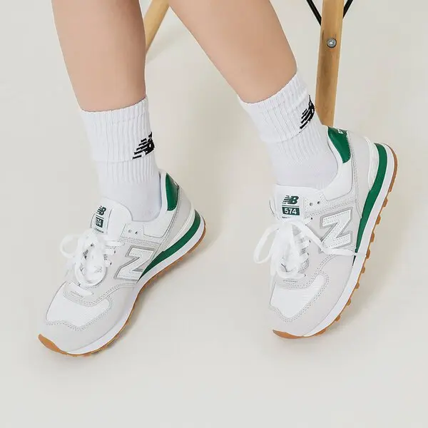 NEW BALANCE 574 Athletic Sneakers - Grey/green