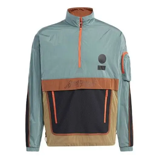 Adidas Stand Collar Colorblocked Track Jacket - Yellowgreenmulti-color